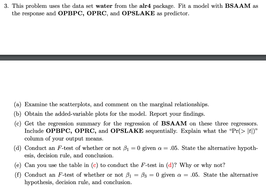 Solved USING R the dataset can be viewed by loading the | Chegg.com