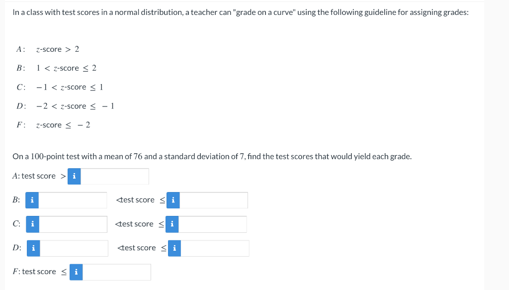 Solved In a class with test scores in a normal distribution, | Chegg.com