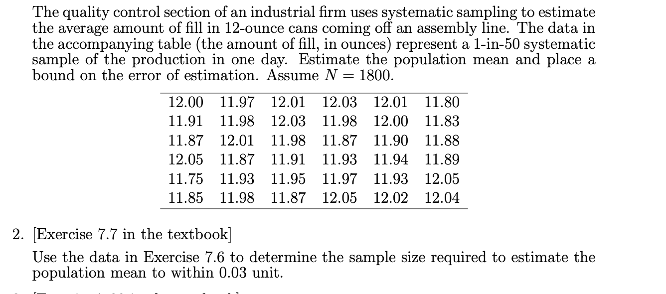 Solved The quality control section of an industrial firm | Chegg.com