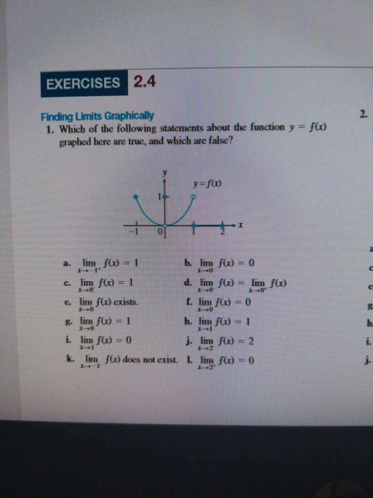 Solved EXERCISES Finding Limits Graphically 1. Which of the | Chegg.com Solved EXERCISES Finding Limits Graphically 1. Which of the | Chegg.com