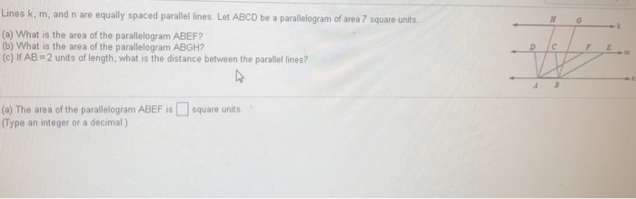 Solved Lines k, m, and n are equally spaced parallel lines. | Chegg.com