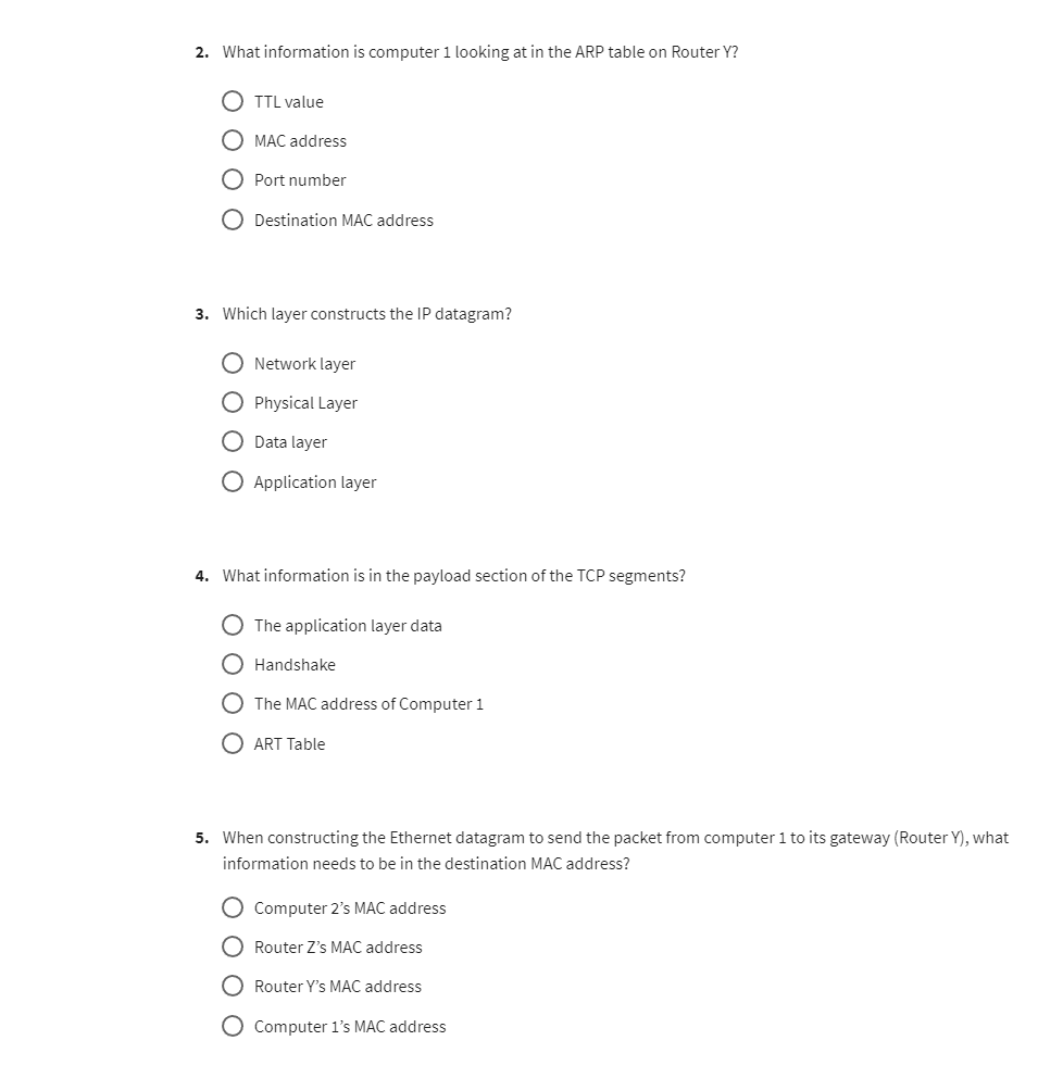 Solved Use the following scenario to answer the 10 questions | Chegg.com