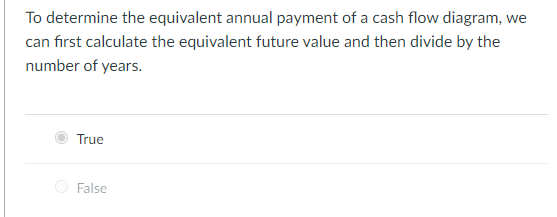 Solved To determine the equivalent annual payment of a cash | Chegg.com