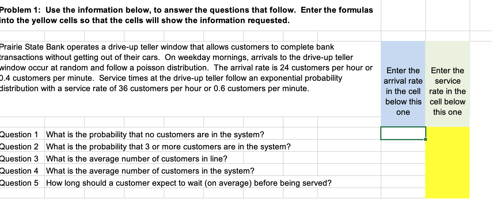 Solved can you help me with the full solution in EXCEL with | Chegg.com