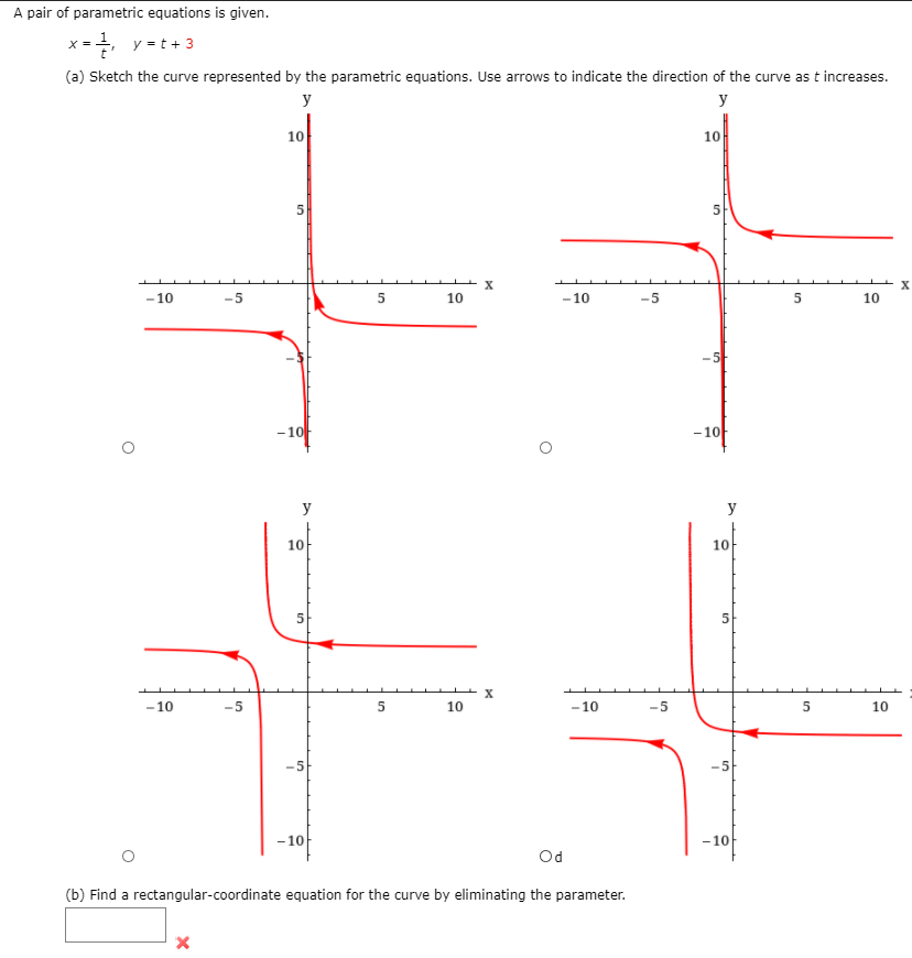 Solved A pair of parametric equations is given. x = y = 1 + | Chegg.com
