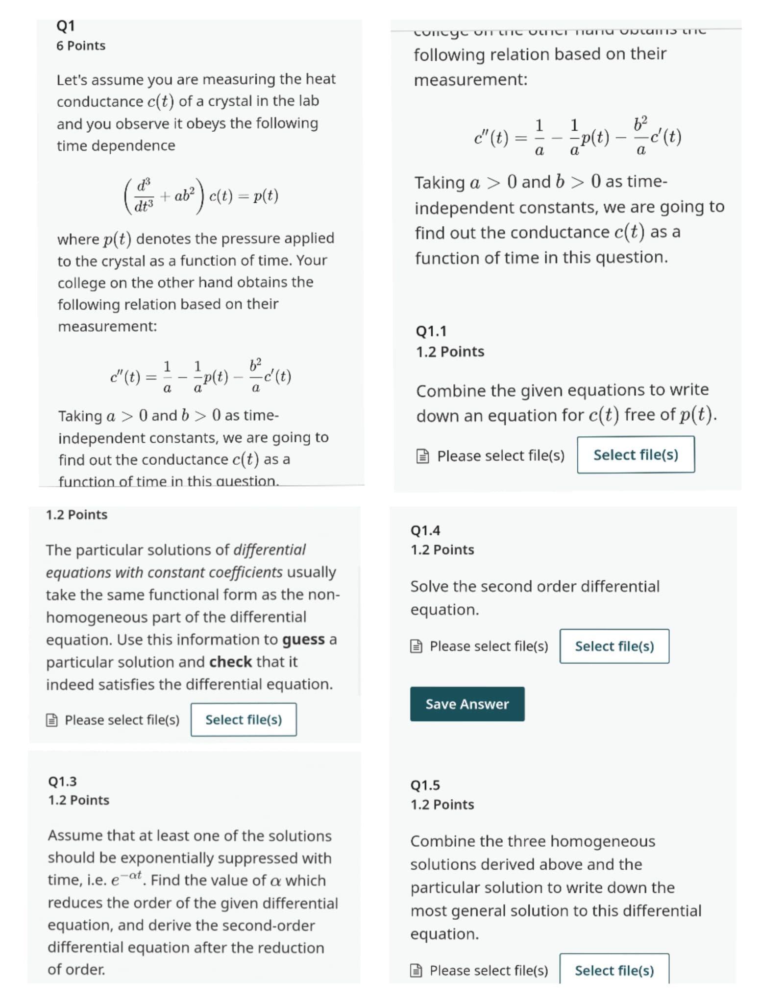 I want solutions of all parts Q.16 ﻿PointsLet's | Chegg.com