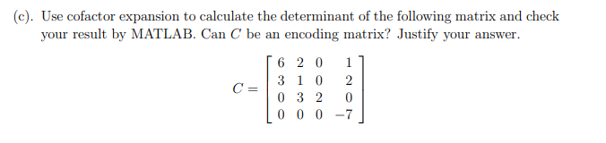 Solved (3). Calculate AU and arrange the columns as a row | Chegg.com