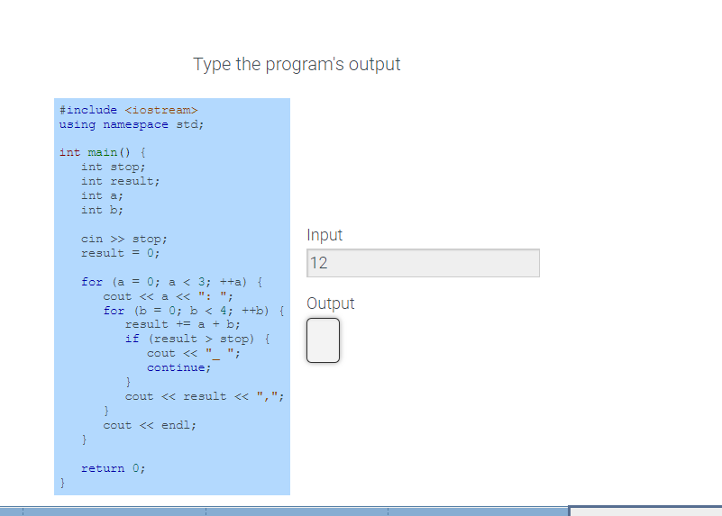 Solved Type the program's output \#include using namespace | Chegg.com