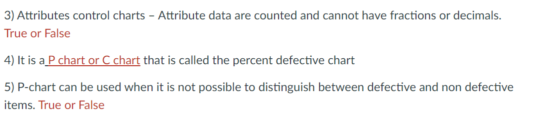 Solved 3) Attributes control charts - Attribute data are | Chegg.com