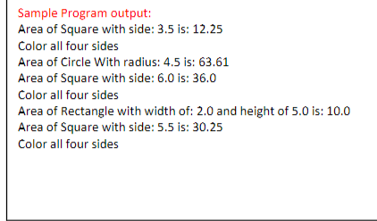 Solved a colorable object must implement the colorable | Chegg.com