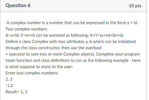 Solved A complex number is a number that can be expressed in | Chegg.com