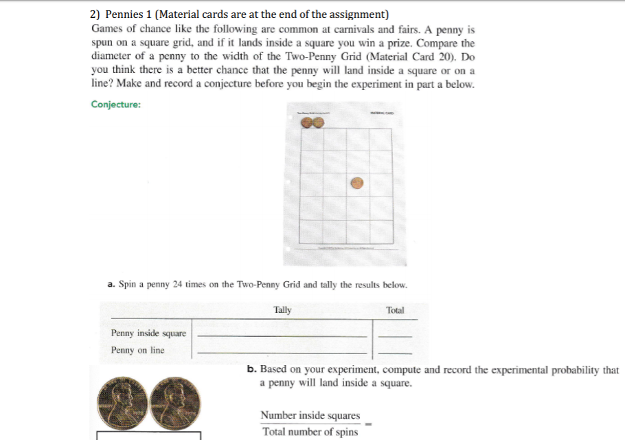 Solved Two-Penny Grid (Activity Set 8.1) MATERIAL CARD 20 | Chegg.com