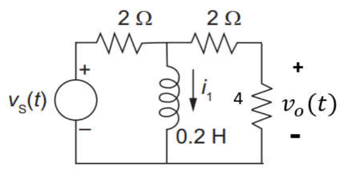 Solved Find output Vo(t), if Vs(t) = 2e^(-3t)u(t) and i1(0-) | Chegg.com