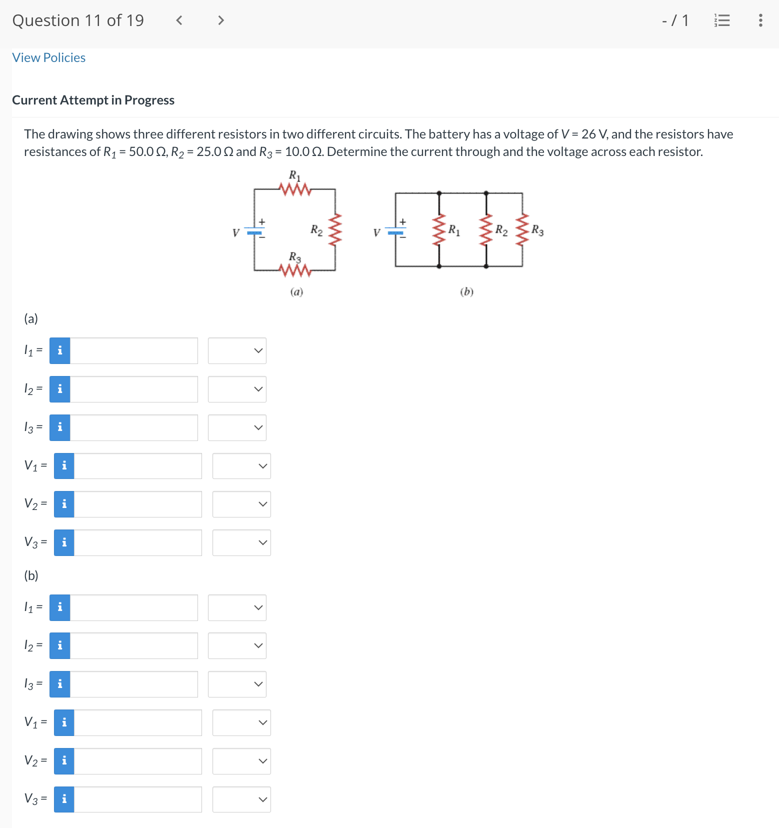 Solved Current Attempt in ProgressThe drawing shows three | Chegg.com