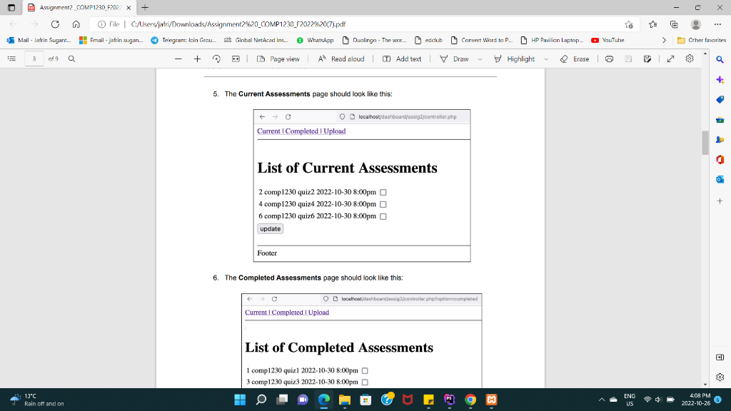 Solved Puгpose - For this assignment, you will create a PHP | Chegg.com