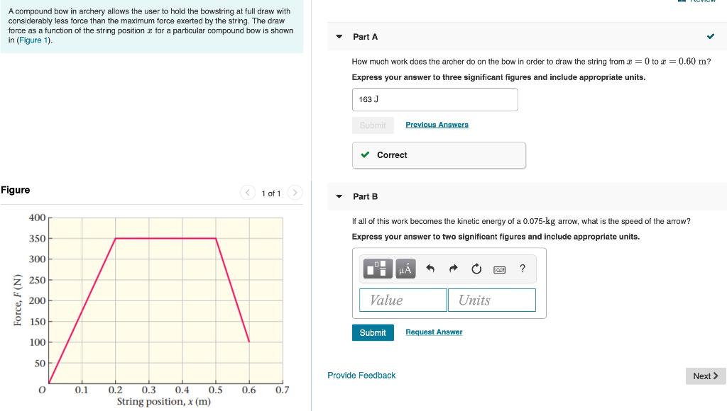 Solved A compound bow in archery allows the user to hold the | Chegg.com