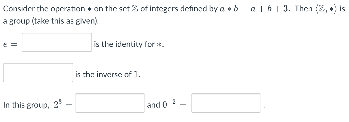 Solved Consider the operation * on the set Z of integers | Chegg.com