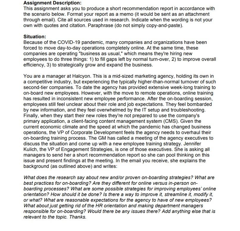 Solved Assignment Description: This assignment asks you to | Chegg.com