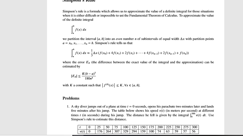 Solved 2·Let f(x)= sin(x) (a) Use Simpson's rule with n = 8 | Chegg.com