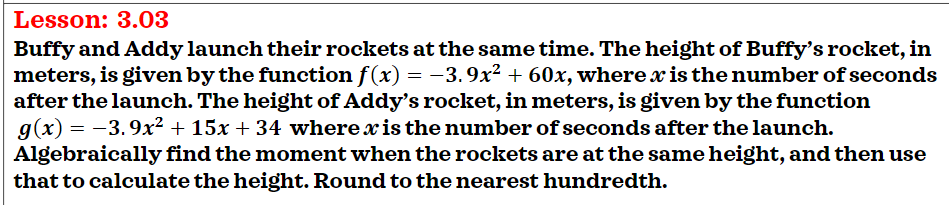 Solved Lesson: 3.03 Buffy and Addy launch their rockets at | Chegg.com