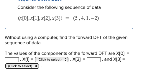 Solved Consider the following sequence of data (x[0], x[1], | Chegg.com