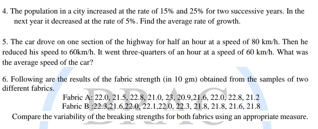 Solved 4. The population in a city increased at the rate of | Chegg.com