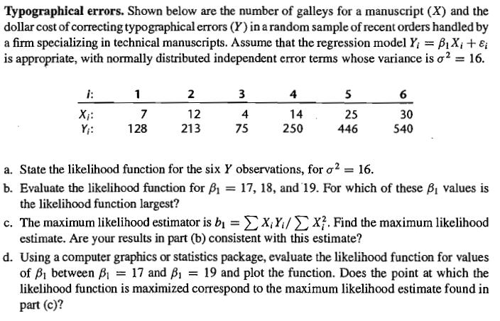 Solved Typographical errors. Shown below are the number of | Chegg.com