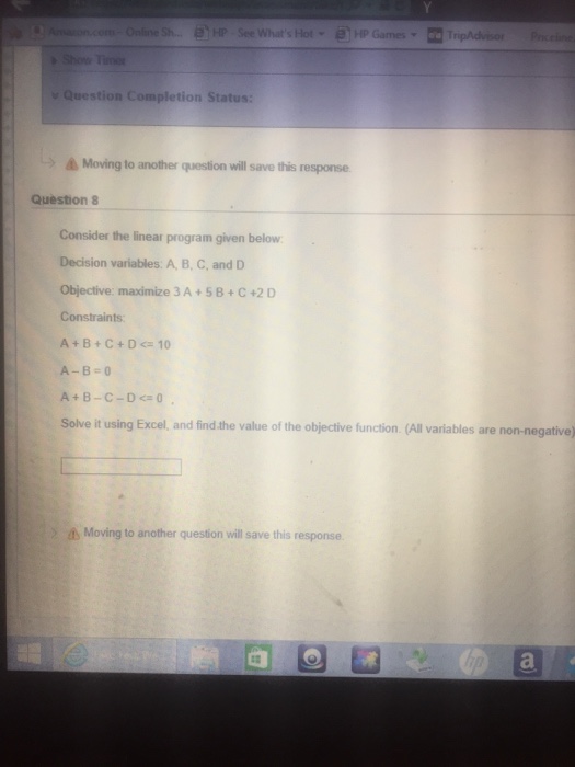 Solved Consider the linear program given below: Decision | Chegg.com