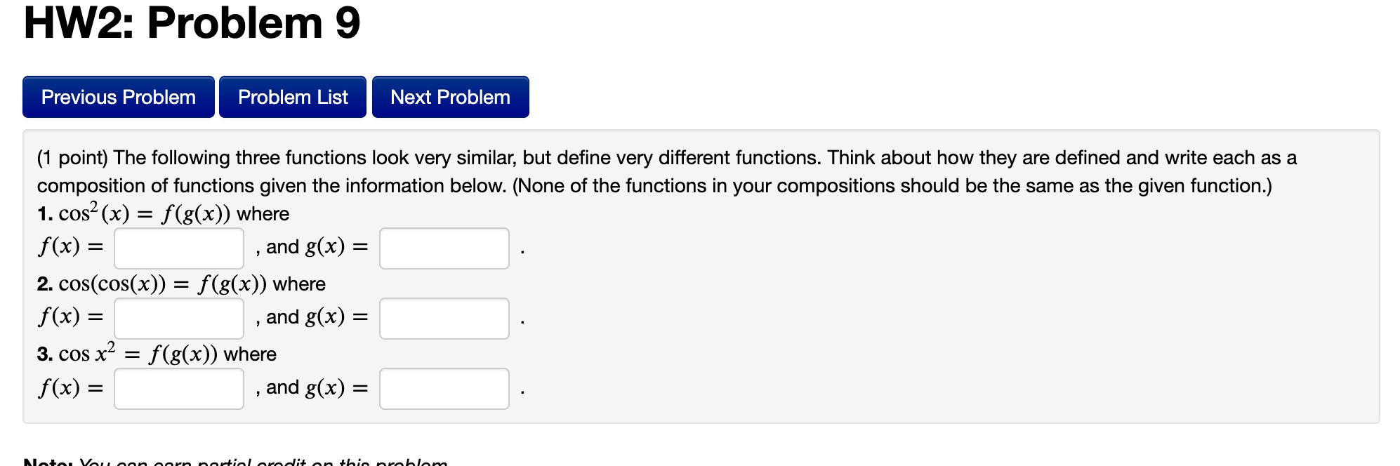 Solved HW2: Problem 9 Previous Problem Problem List Next | Chegg.com