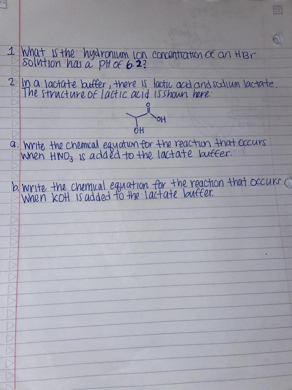 Solved What is the hydronium ion eoncentration of an HBr | Chegg.com