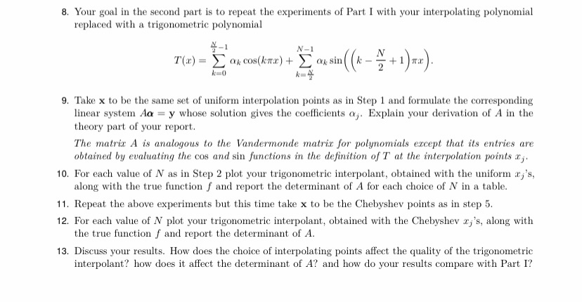 Solved 8. Your goal in the second part is to repeat the | Chegg.com