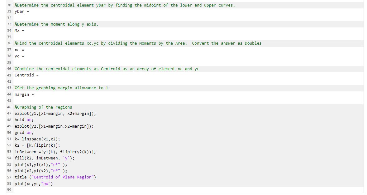 Solved Centroid of an Area (Line and Parabola) My Solutions | Chegg.com