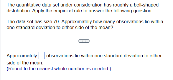 Solved The quantitative data set under consideration has | Chegg.com