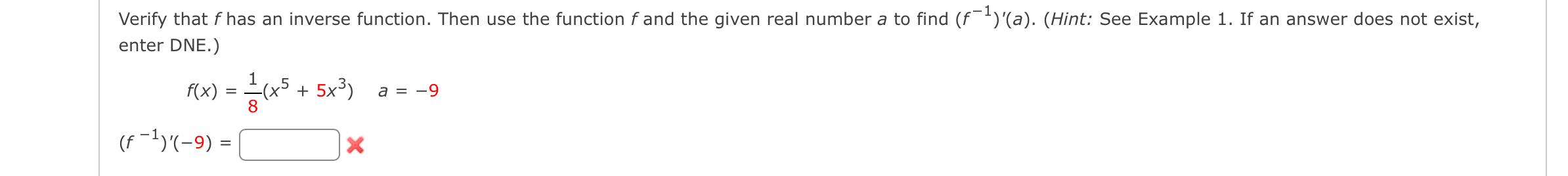 Solved Verify That F Has An Inverse Function Then Use The 