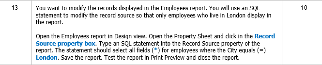 13 10 You want to modify the records displayed in the | Chegg.com