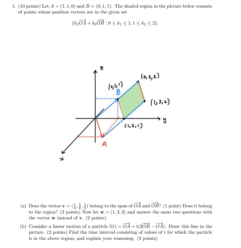 Solved 1. (10 points) Let A=(1,1,0) and B=(0,1,1). The | Chegg.com Solved 1. (10 points) Let A=(1,1,0) and B=(0,1,1). The | Chegg.com
