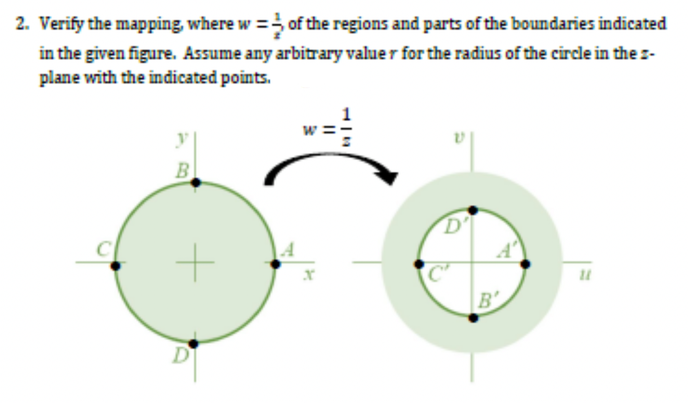 Solved 2. Verify the mapping, where w of the regions and | Chegg.com
