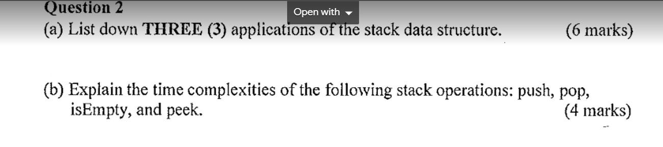 Solved (b) Explain the time complexities of the following | Chegg.com