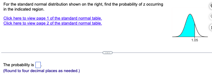 Solved For the standard normal distribution shown on the | Chegg.com