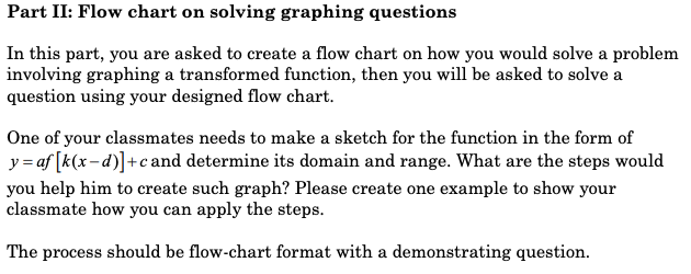 Solved Part II: Flow chart on solving graphing questions In | Chegg.com