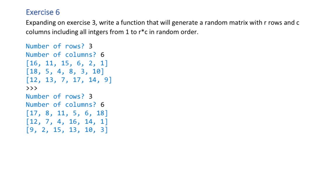 Solved Exercise 6 Expanding on exercise 3 , write a function | Chegg.com