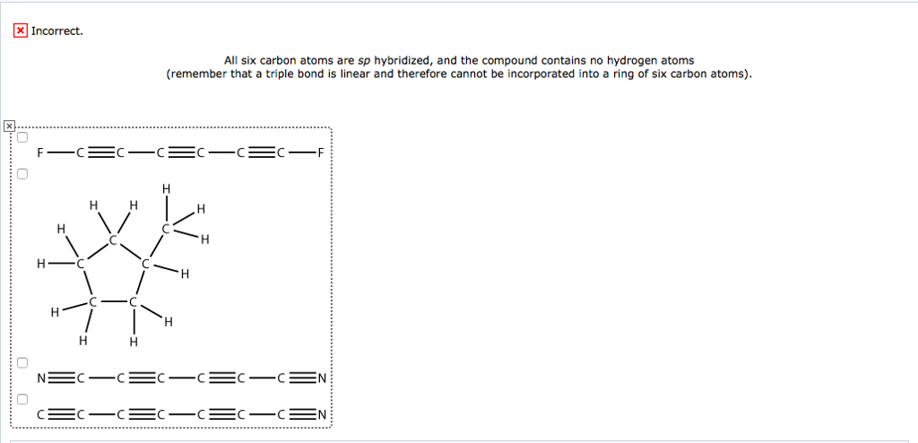 Solved #50) Select the structure(s) for a compound with six | Chegg.com