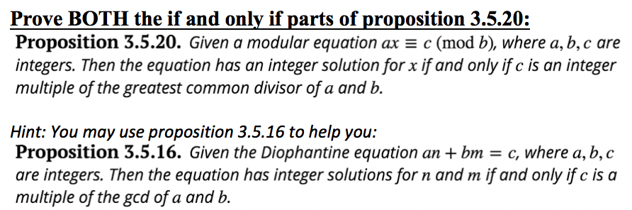 Solved Prove BOTH the if and only if parts of proposition | Chegg.com