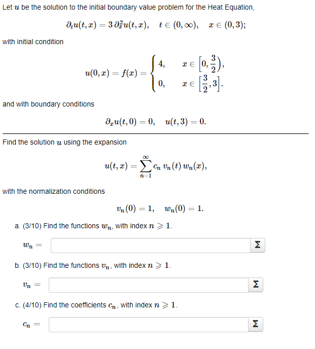 Solved Let u be the solution to the initial boundary value | Chegg.com
