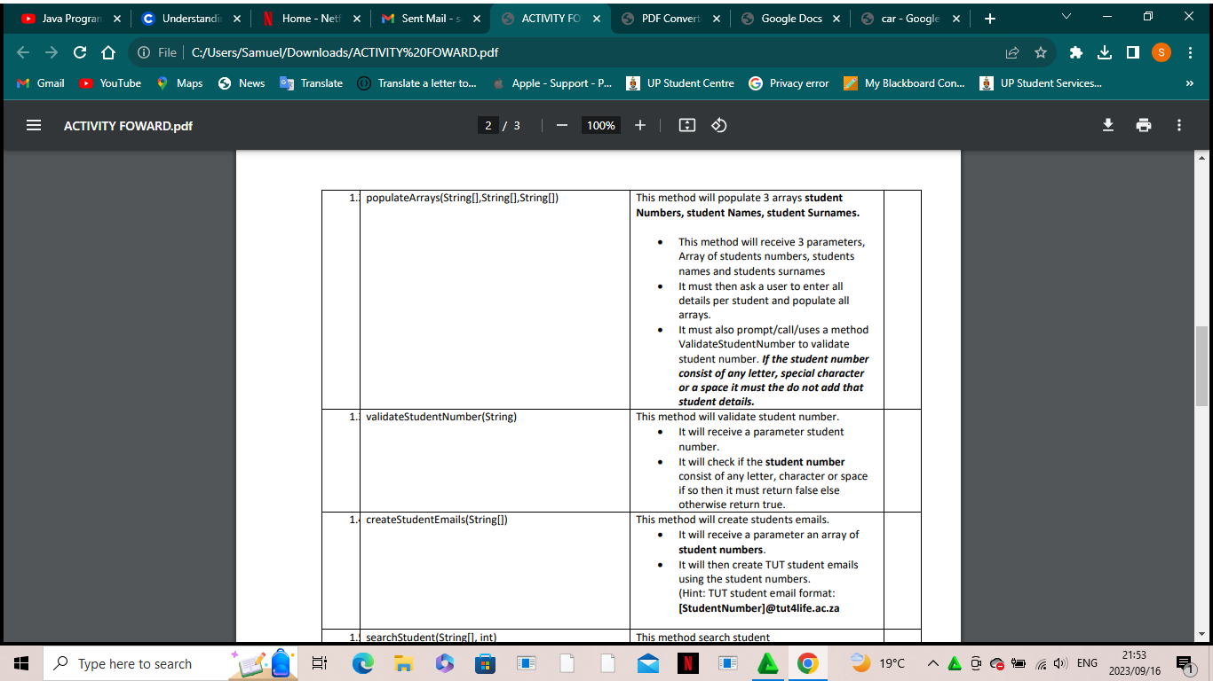 Solved 1. Foward is a tutor at TUT. He needs a console-based | Chegg.com