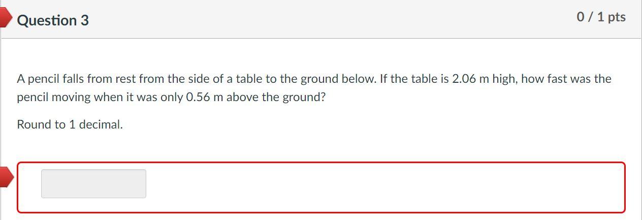 Solved A pencil falls from rest from the side of a table to | Chegg.com