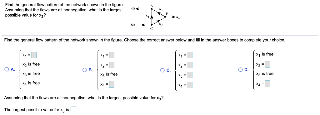 Solved Find the general flow pattern of the network shown in | Chegg.com