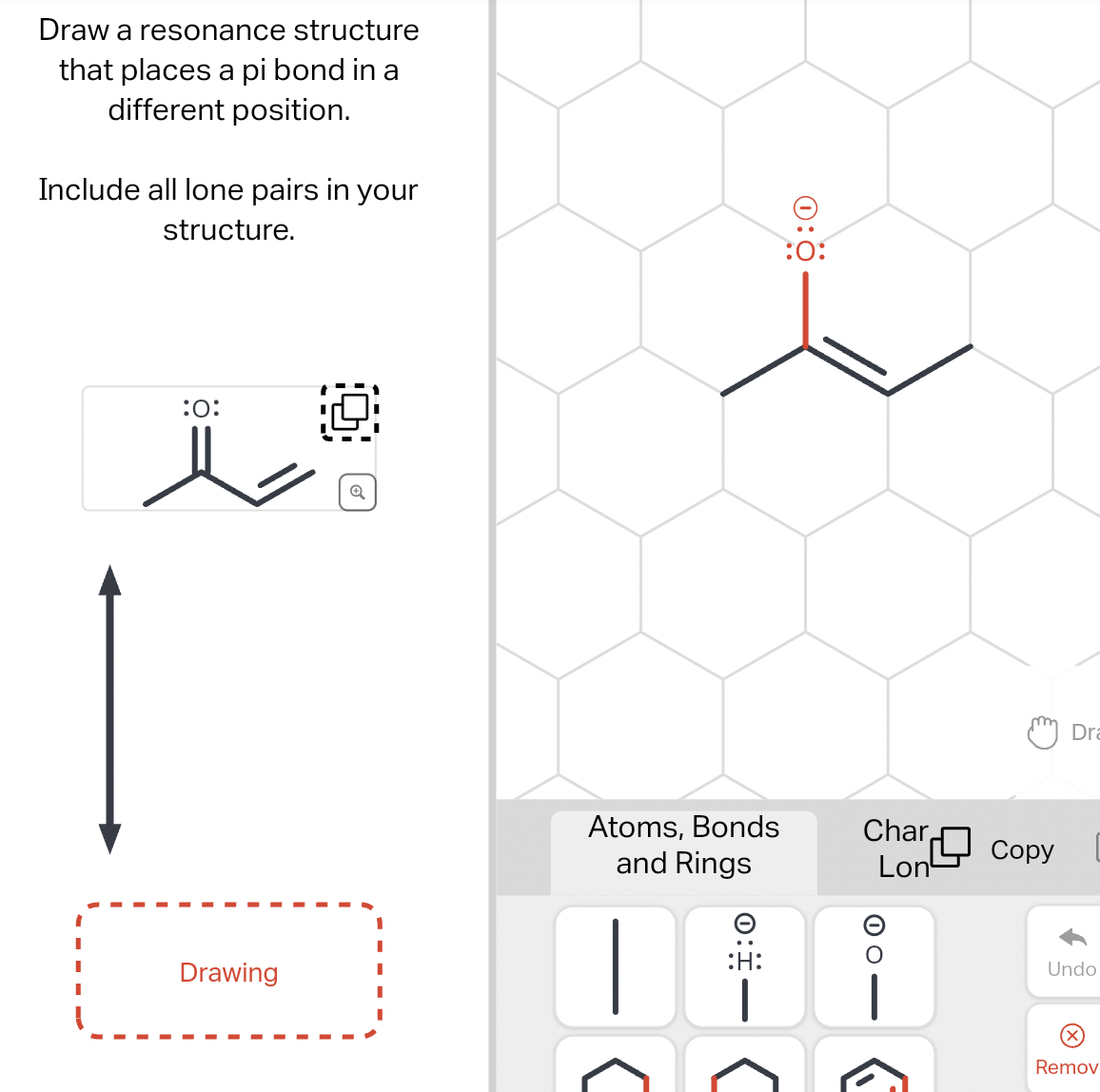 Solved Draw A Resonance Structure That Places A Pi Bond In A