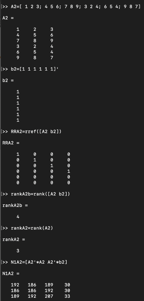 Solved Linear algebra MATLAB problems: The white | Chegg.com