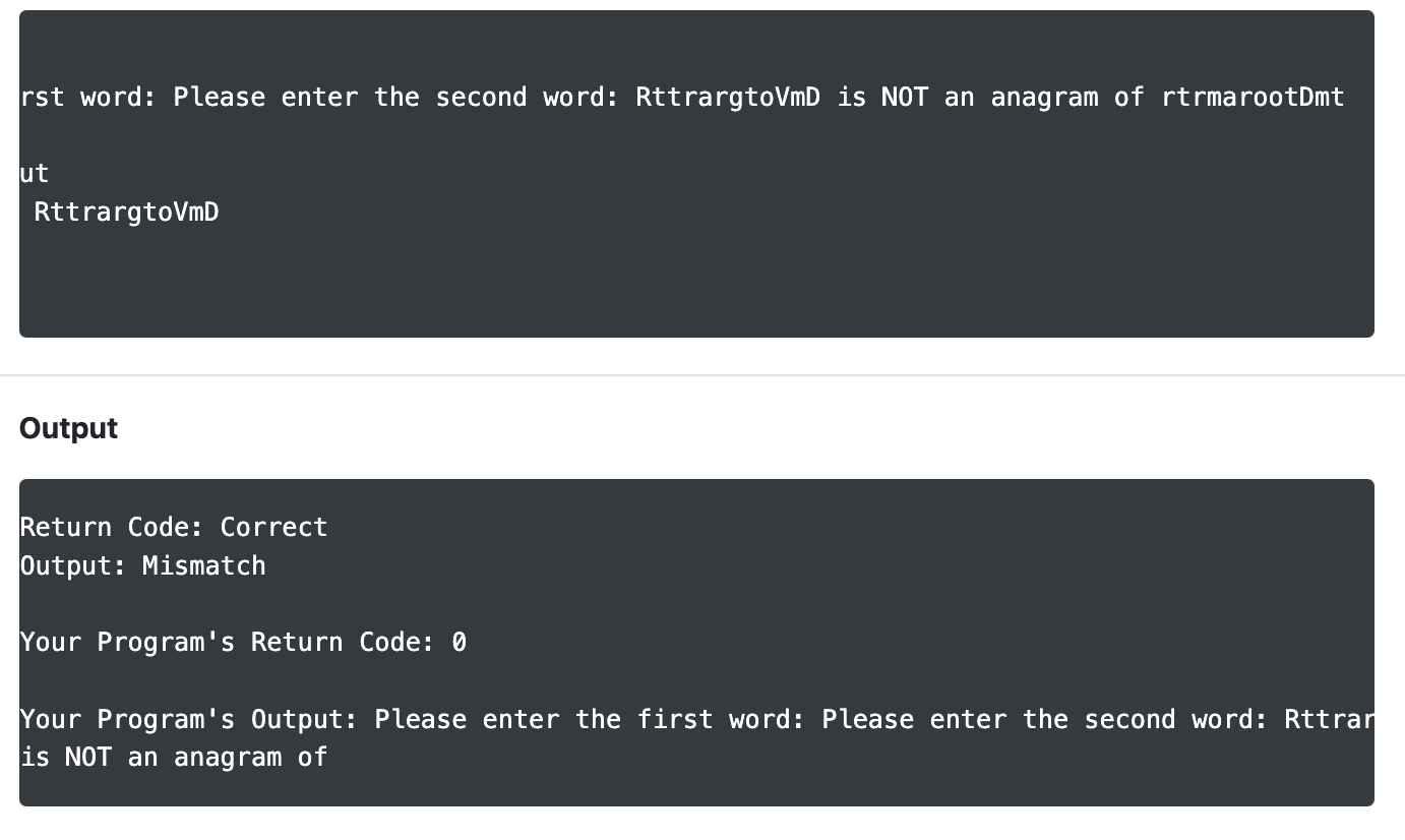 Solved \} Code: 0 Please enter the first word: Please | Chegg.com
